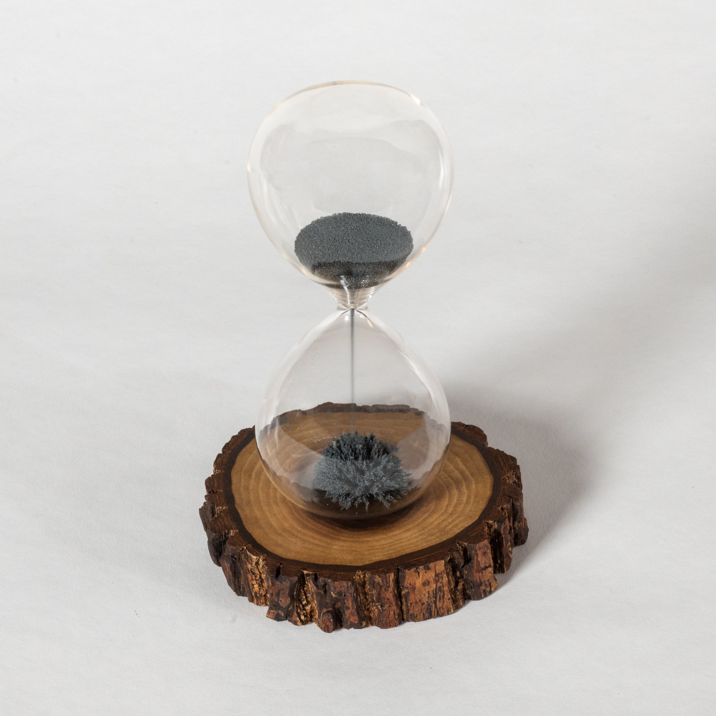 Unique Magnetic Sand Timer on Live Edge Walnut Base Handcrafted Home D ...