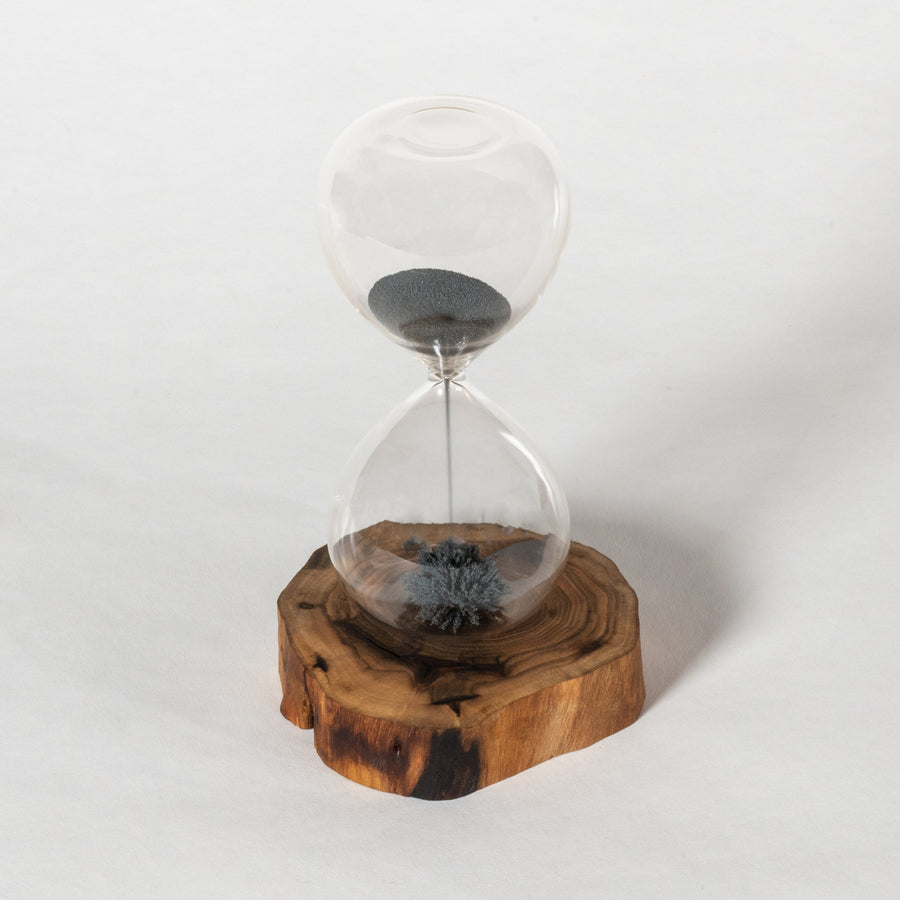 Magnetic Sand Timer with Live Edge Butternut Base - Modern Desk Decor ...